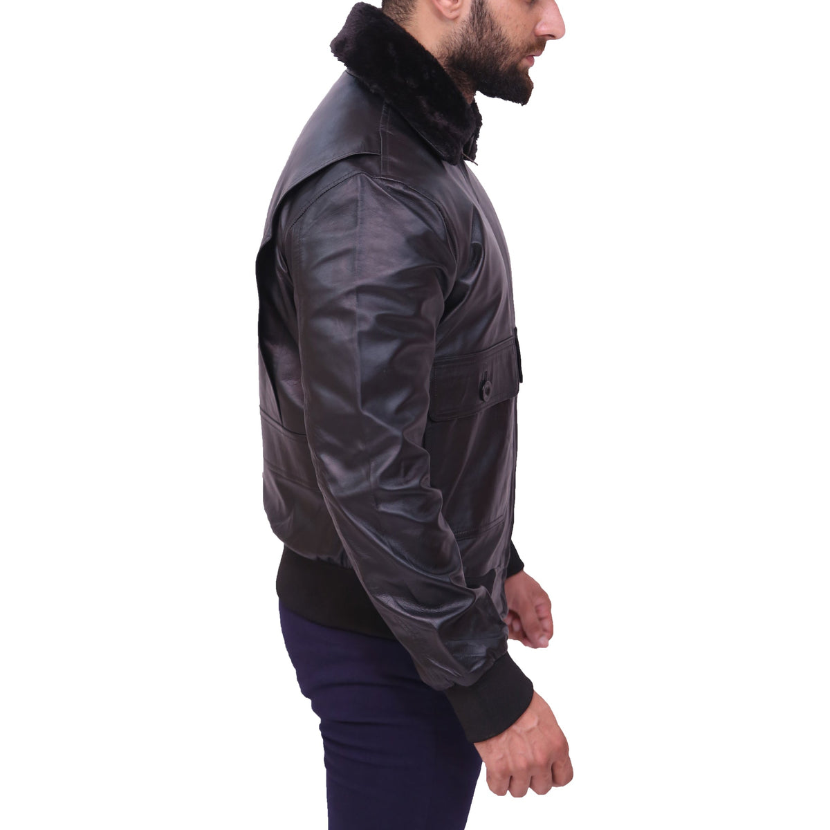 US Navy G1 Black Bomber Leather Jacket – The Famous Jackets
