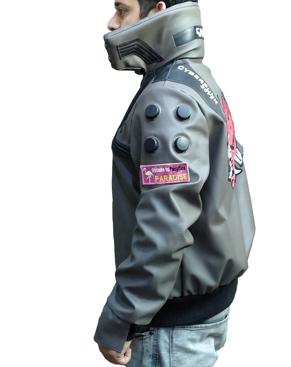 Cyberpunk 2077 Samurai Grey Bomber Leather Jacket – The Famous Jackets