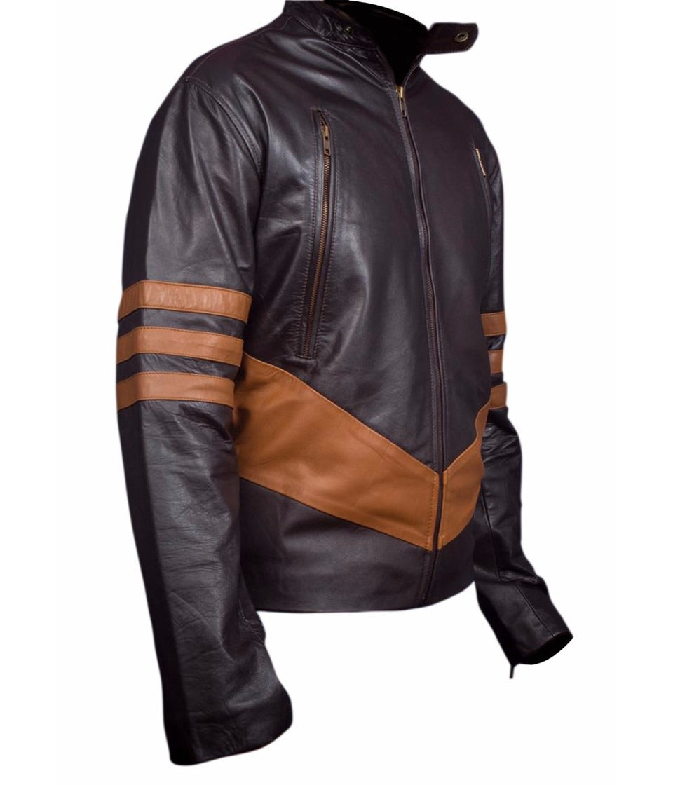 X-Men Wolverine Jacket, Cosplay Jacket, Real SheepSkin Leather Jacket ...